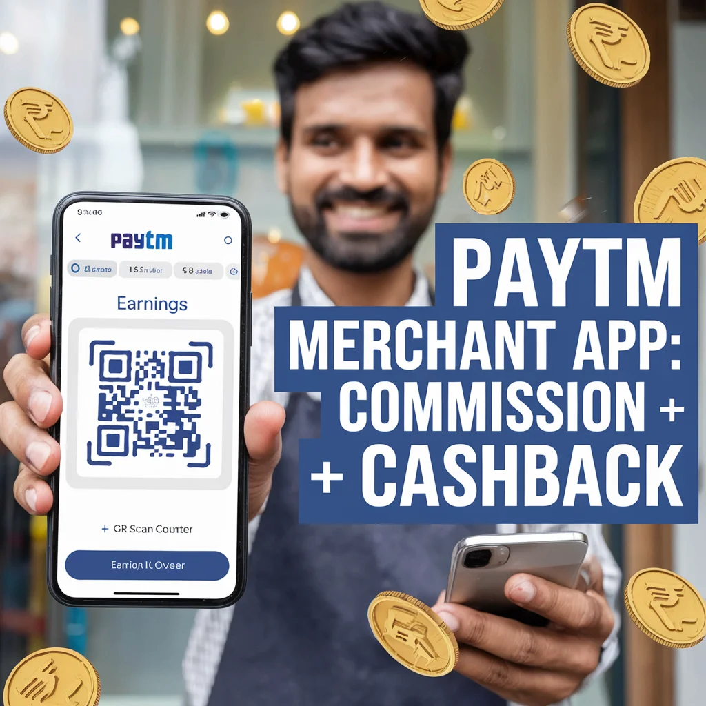Paytm Merchant App : Commission + Cashback