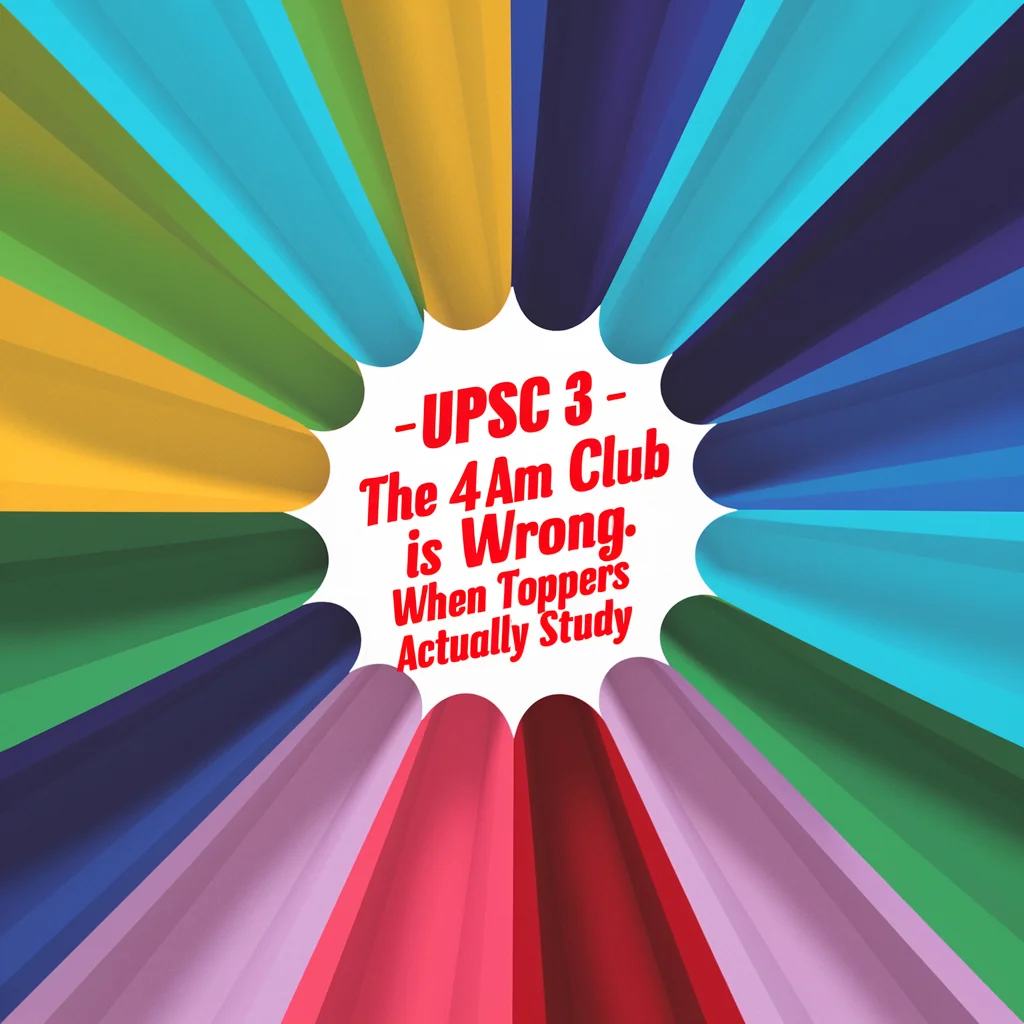 UPSC 3 - The 4 AM Club is Wrong: When Toppers Actually Study