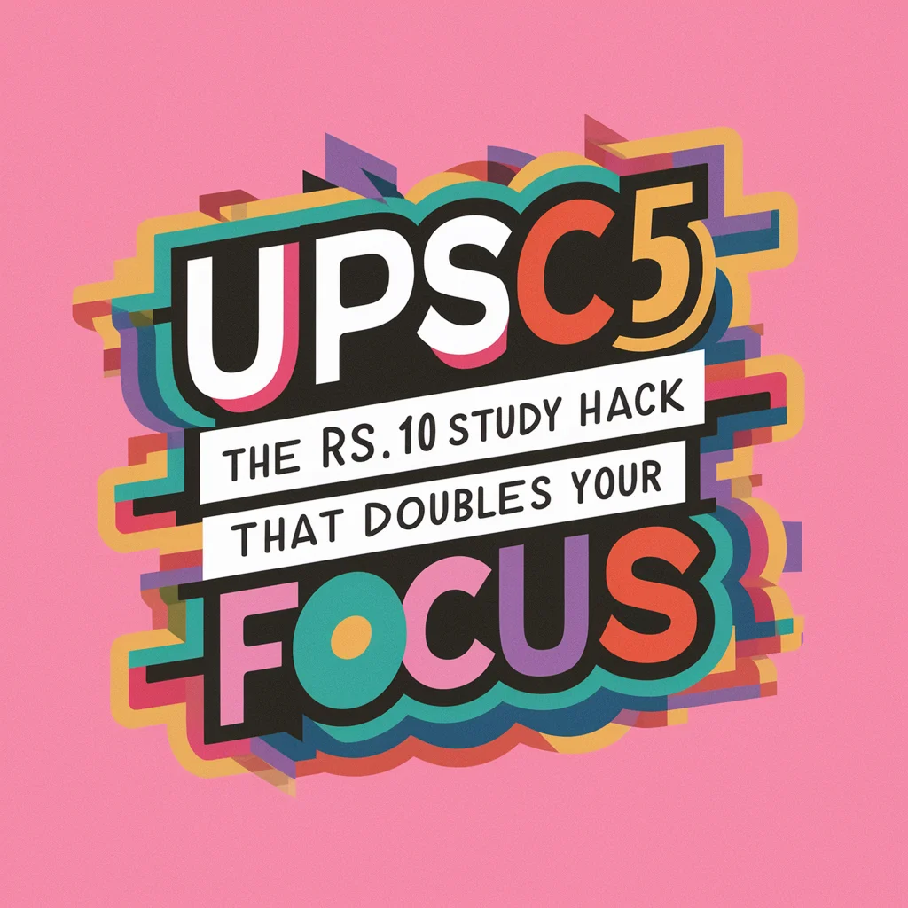 UPSC 5 - The Rs.10 Study Hack That Double Your Focus