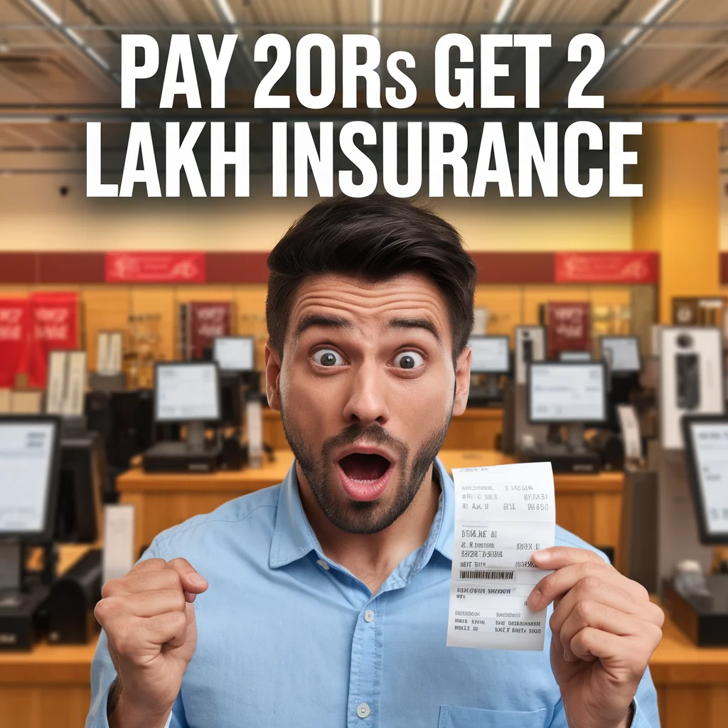 01. Pay 20 Rupees and Get 2 Lakh Insurance
